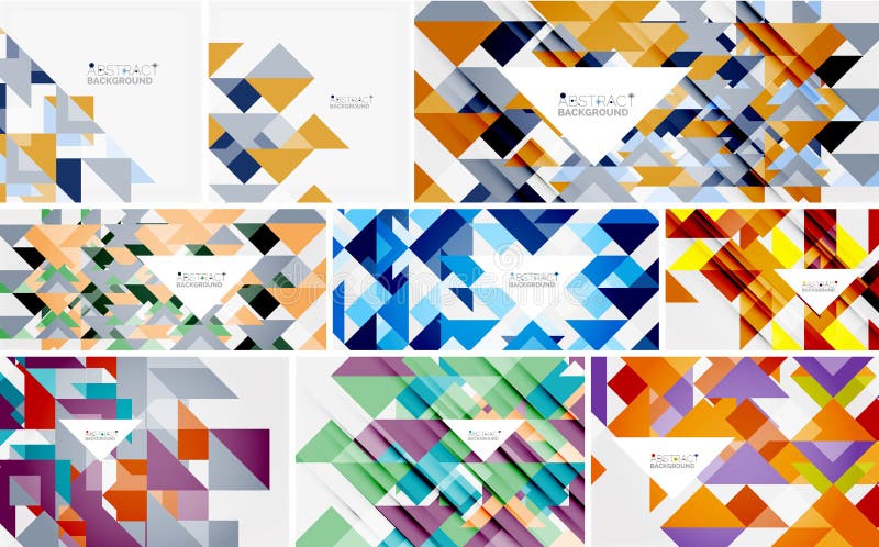 Triangle Templates Mega Collection - Abstract Background Designs. for ...