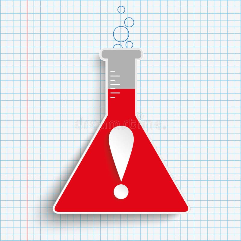 Triangle Test Tube Exclamation Mark Stock Vector - Illustration of ...