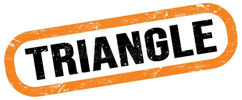 TRIANGLE, Text Written on Orange-black Stamp Sign Stock Illustration ...