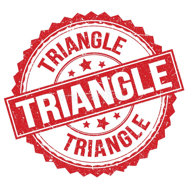 TRIANGLE Text on Red Round Stamp Sign Stock Illustration - Illustration ...