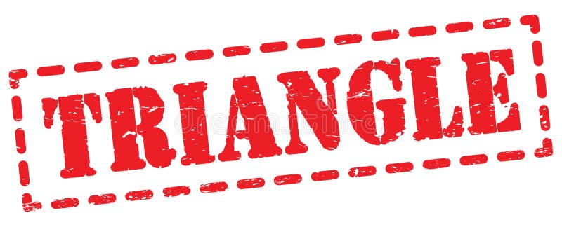 TRIANGLE Text Written on Red Stamp Sign Stock Illustration ...