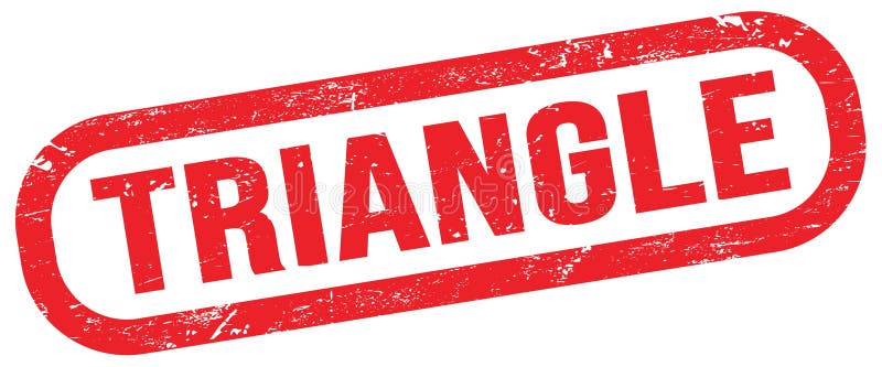 TRIANGLE, Text Written on Red Stamp Sign Stock Illustration ...