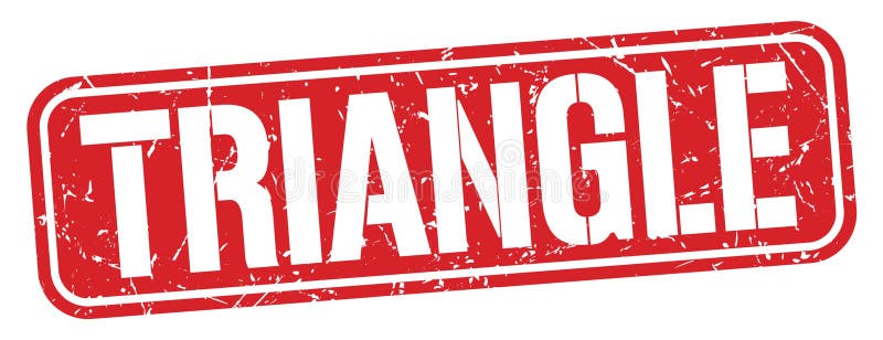 TRIANGLE Text Written on Red Stamp Sign Stock Illustration ...