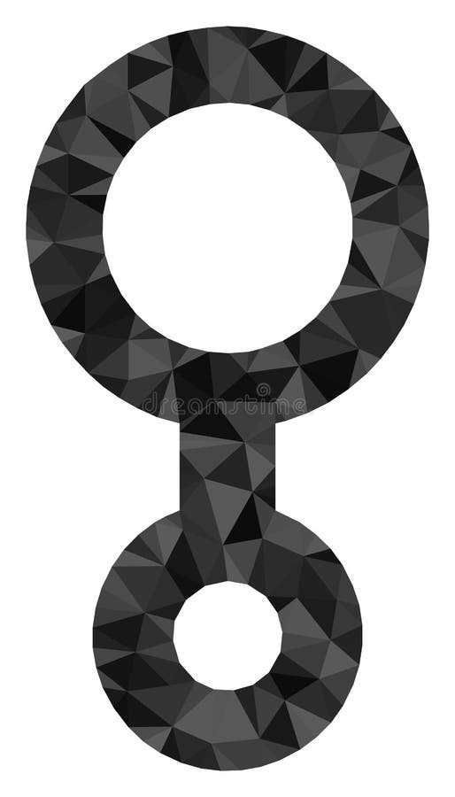 Third Gender Symbol Triangle Lowpoly Flat Icon Stock Vector ...