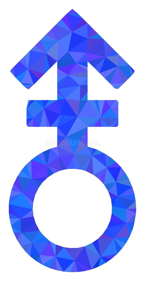 Third Gender Symbol Polygonal Lowpoly Flat Icon Stock Vector ...