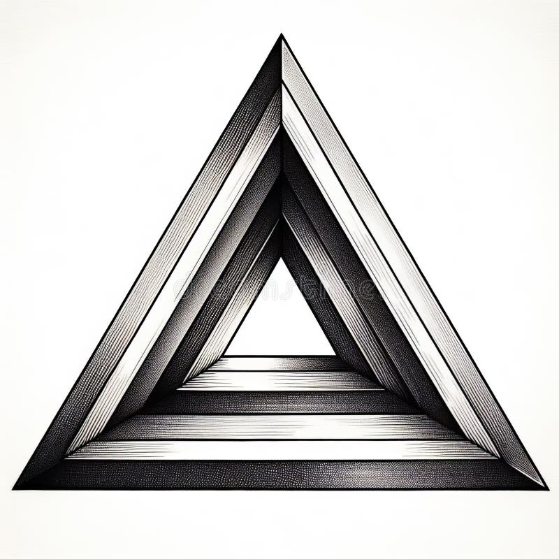 Triangle a Three Sided Shape with Straight Lines and Three Ang Stock ...