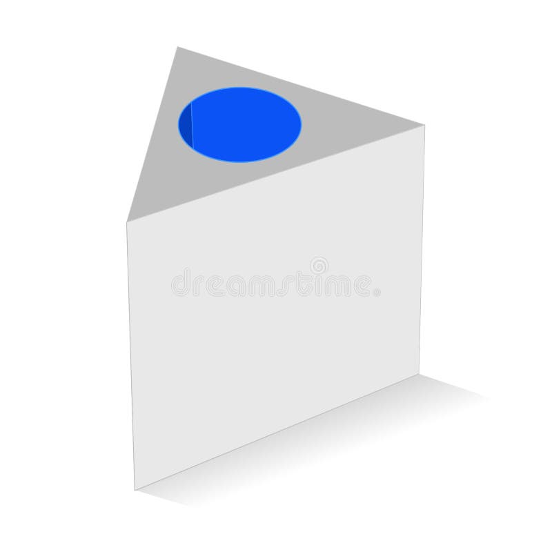 Triangle Tissue Box Vector Illustration, 3D Render Tissue Box, White ...