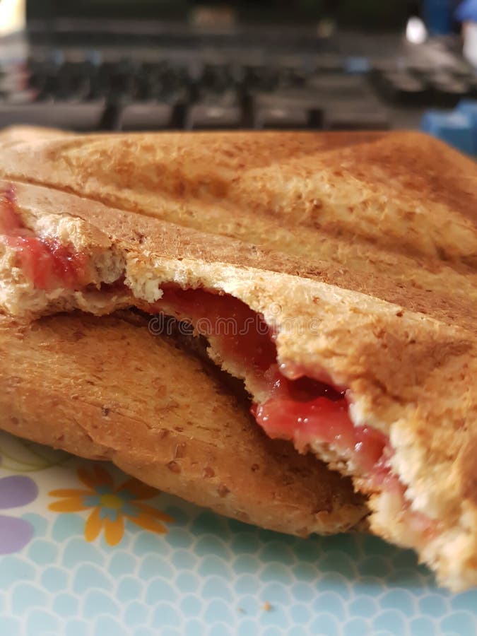 Triangle toast sandwich stock image. Image of toast - 207041983