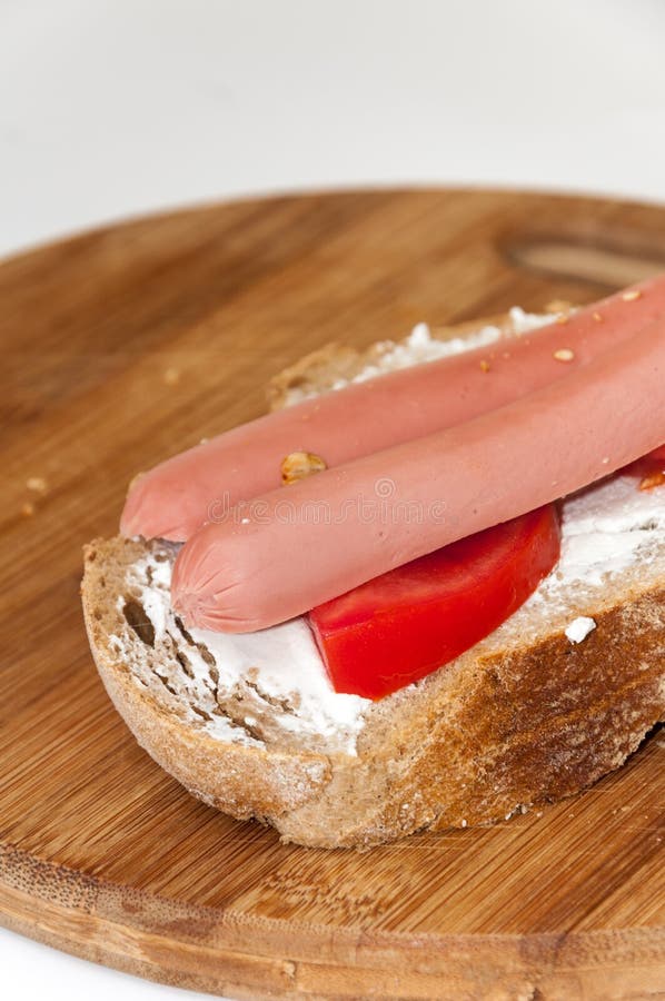 Triangle Toast Sandwiches with Ham Stock Image - Image of sandwich ...