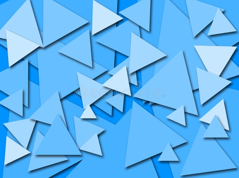 Triangle Tones Blue 3D stock illustration. Illustration of bright ...