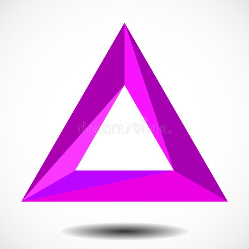Triangle of Triangles, Abstract Colorful Symbol Stock Illustration ...