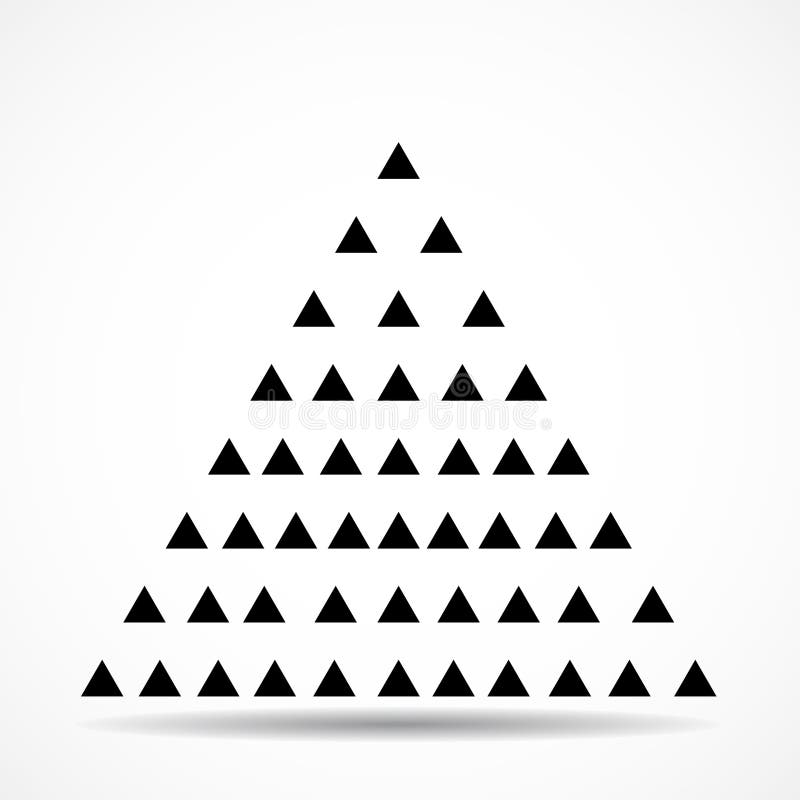Triangle with Triangles on White Background Stock Vector - Illustration ...