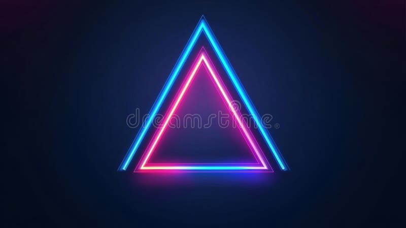 A Triangle with Two Lines Inside it. Stock Image - Image of digital ...