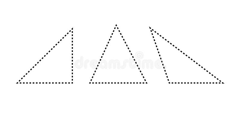 Triangle Types Based on Angles, Math Basic Shapes Illustration - Vector ...