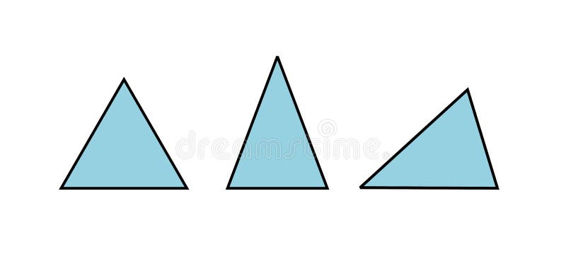 Triangle Types Based on Sides, Math Basic Shapes, Flat Illustration ...