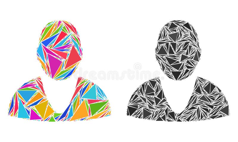 Triangle User Collage Icons Stock Vector - Illustration of client ...