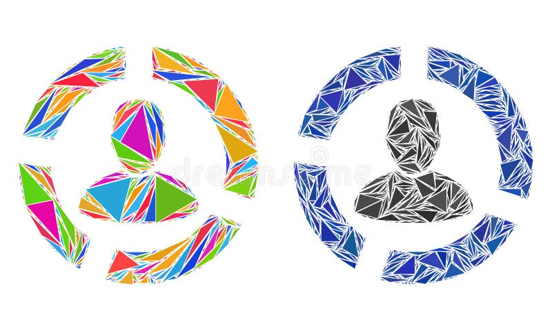 Triangle User Diagram Mosaic Icons Stock Vector - Illustration of ...