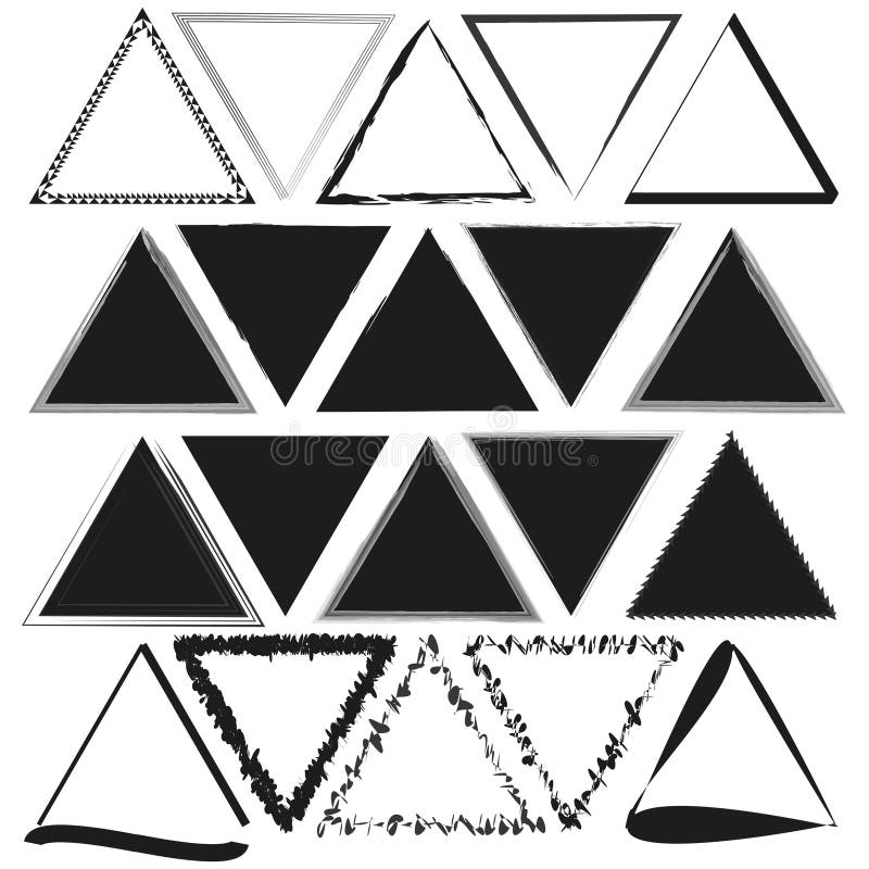 Triangle Variations Icon Set. Geometric Shapes Vector Illustration. EPS ...