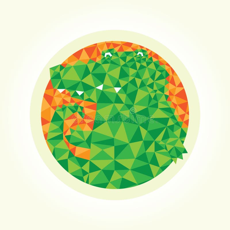 Triangle vector crocodile stock vector. Illustration of poster - 47087043