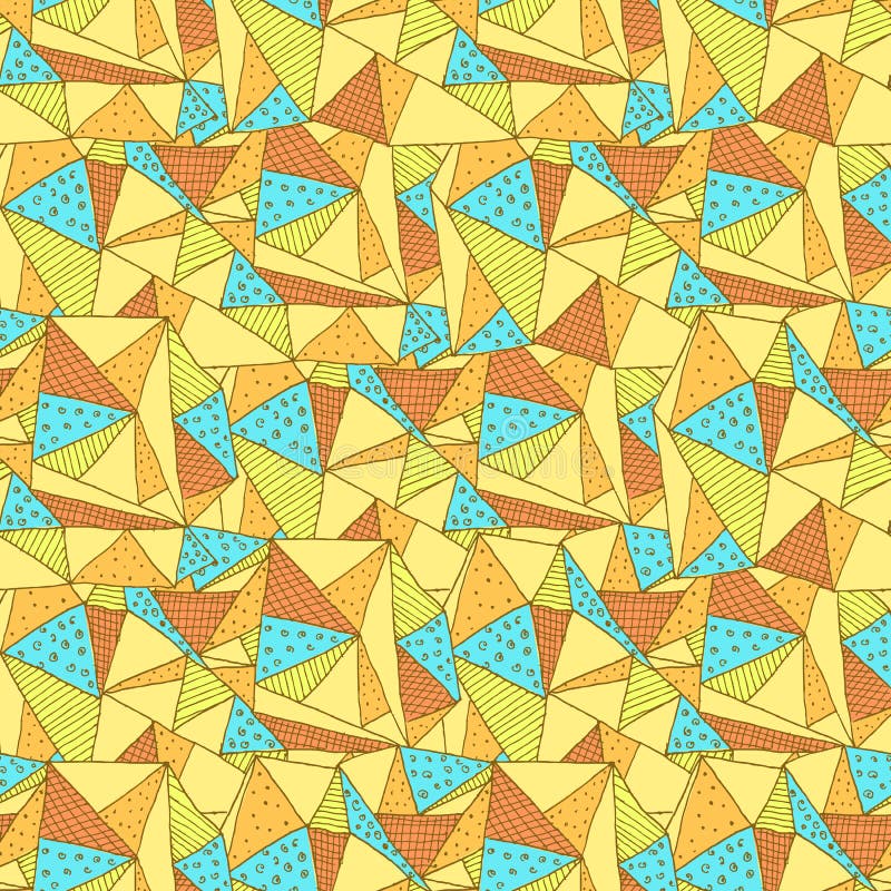 Triangle Vector Seamless Pattern Stock Vector - Illustration of drawing ...