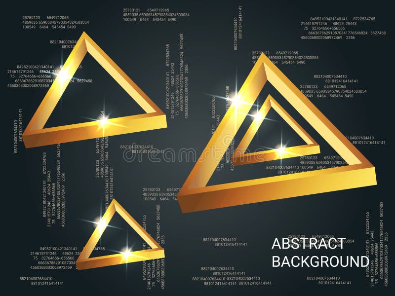 Triangle Volume Sparkle on Background. Stock Vector - Illustration of ...