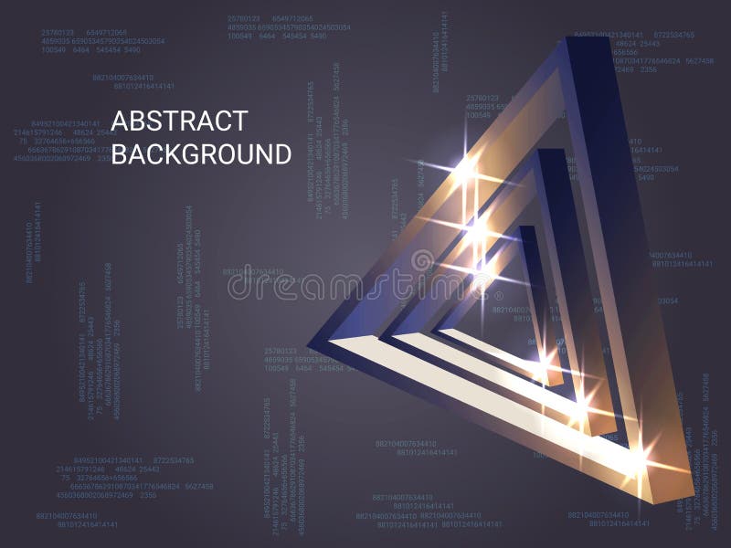Triangle Volume Sparkle on Background. Stock Illustration ...