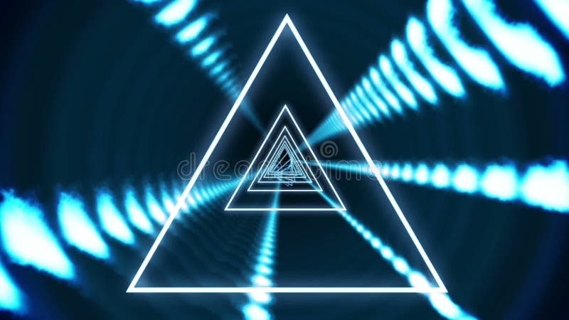 Triangle Vortex Design on Black Stock Footage - Video of triangle ...