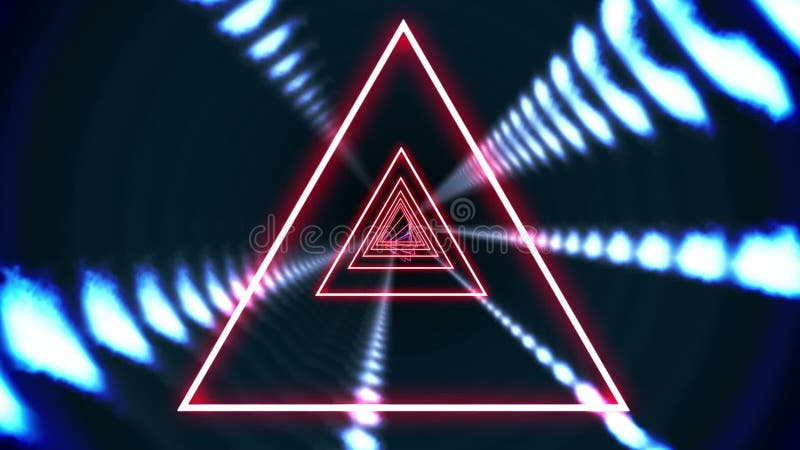 Triangle Vortex Design on Black Stock Footage - Video of triangle ...