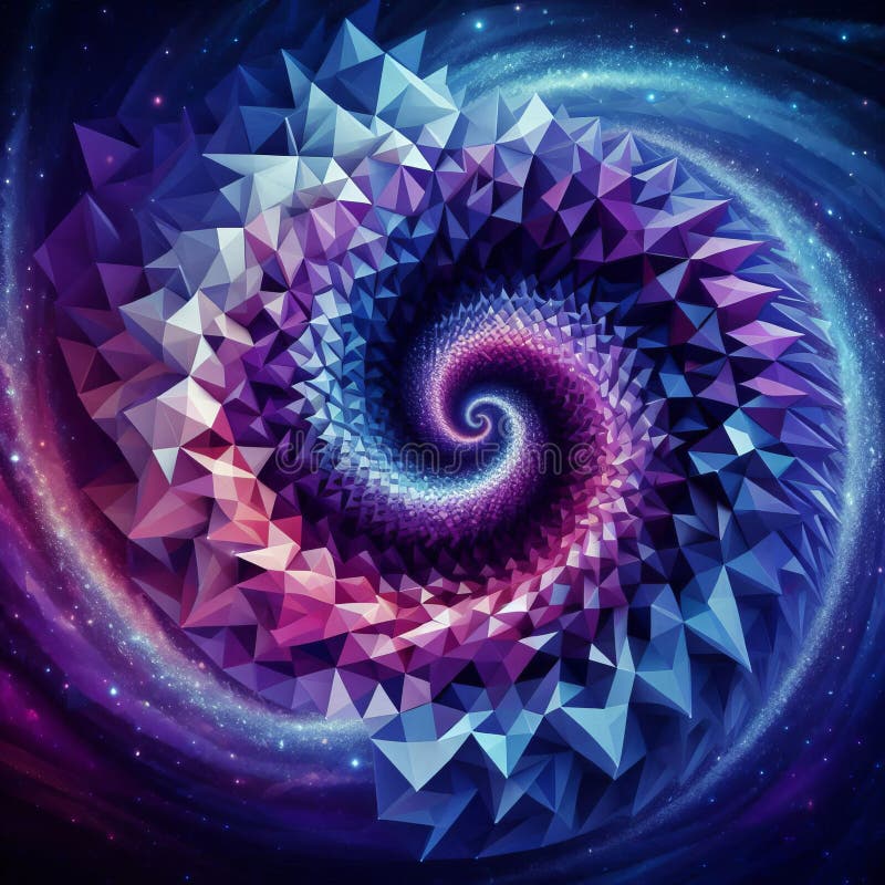 Triangle Vortex a Swirling Vortex Created from Triangles in Shad Stock ...