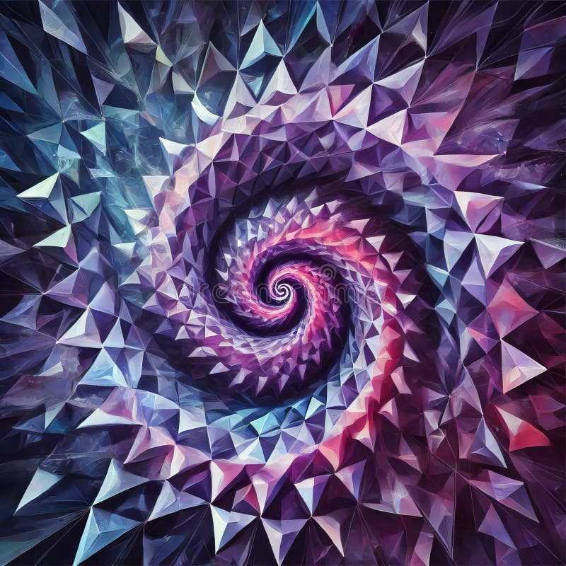 Triangle Vortex a Swirling Vortex Created from Triangles in Shad Stock ...