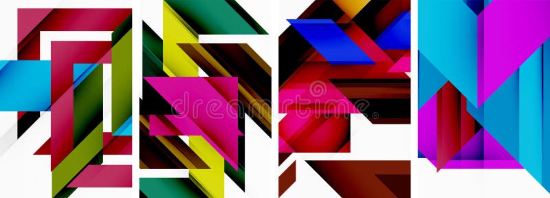 Triangle Wallpaper or Poster Background Design Stock Vector ...