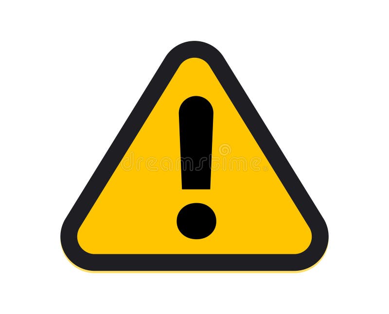 A Triangle Warning Sign with Exclamation Mark. Isolated Vector ...