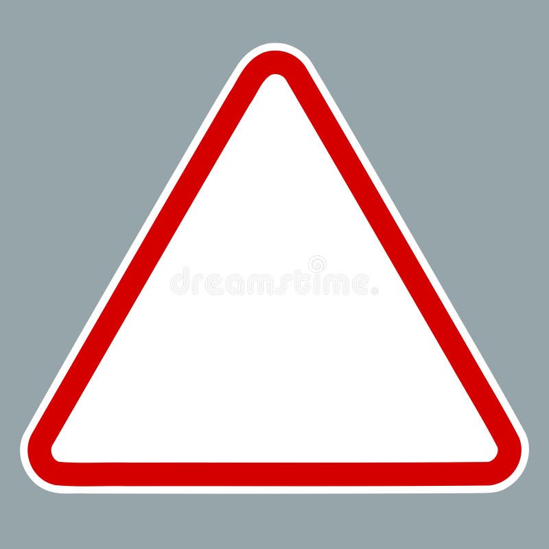 Triangle Warning Sign Template Vector Stock Vector - Illustration of ...