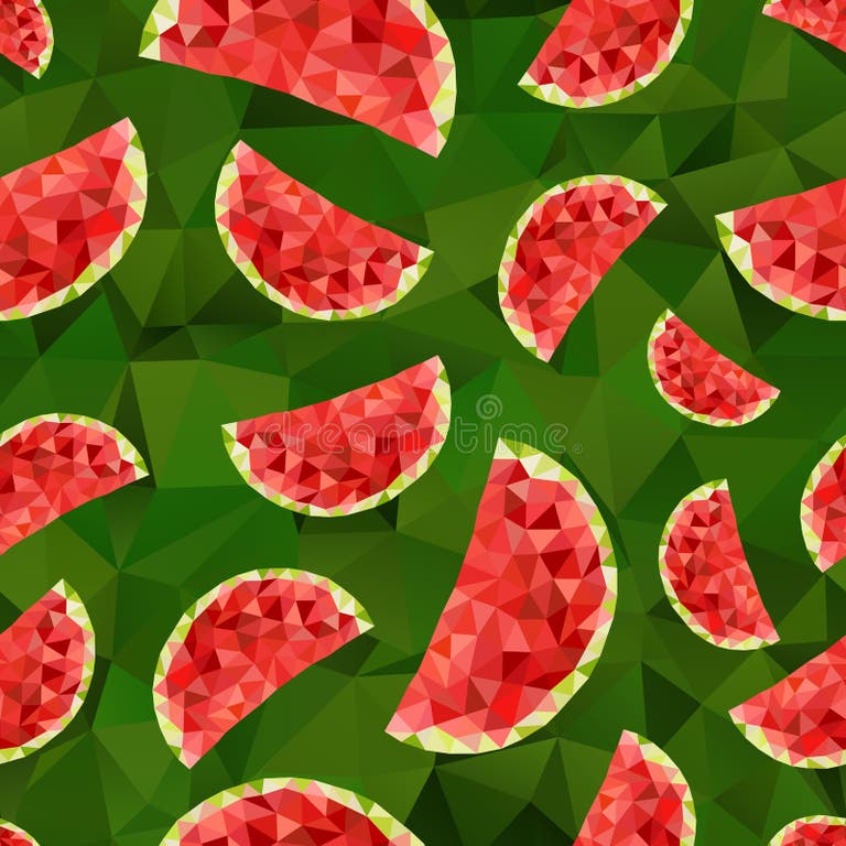 Triangle Watermelon Abstract Seamless Pattern Stock Vector ...