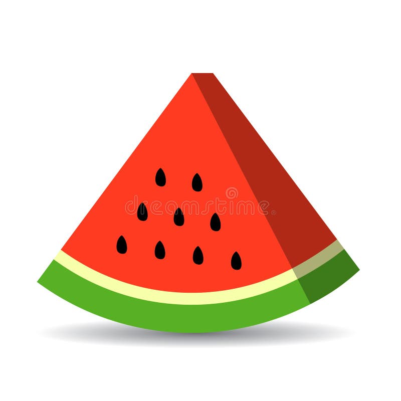 Watermelon Piece Vector Icon Stock Vector - Illustration of icon, icons ...