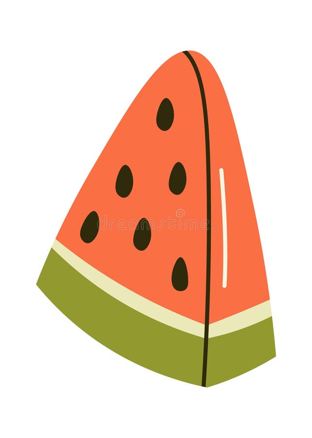 Triangle Watermelon Slice stock vector. Illustration of food - 275524863