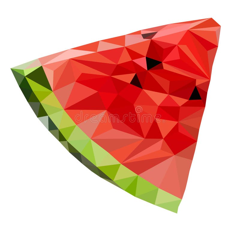 Triangle watermelon vector stock vector. Illustration of triangle ...