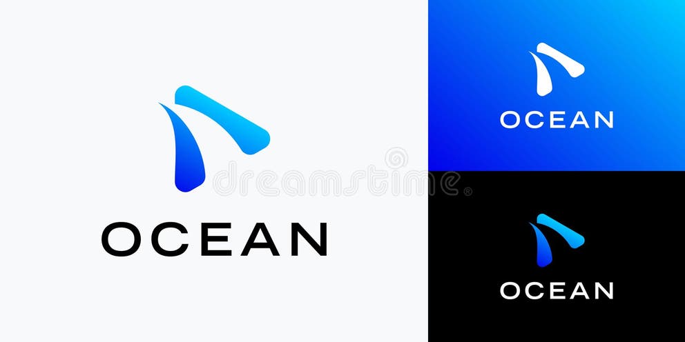 Triangle and Wave Shape Vector Logo Design with Three-dimensional ...