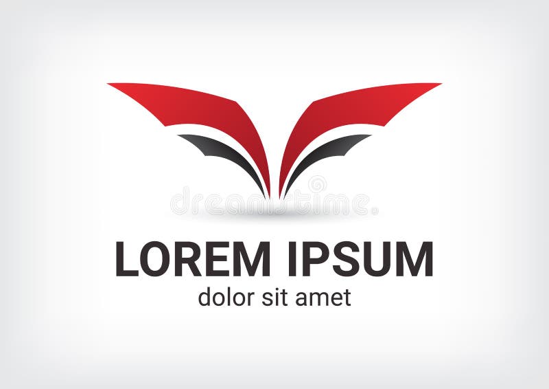 Triangle Wings Curve Logo Design Template Stock Vector - Illustration ...