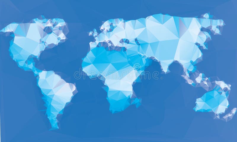 Triangle World Map Illustration Stock Vector - Illustration of ...