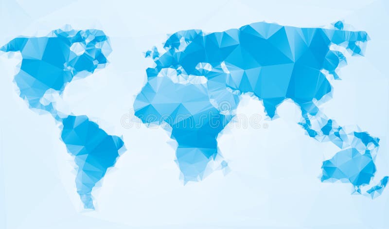 Triangle World Map Vector Illustration. Stylize World Map, Technology ...