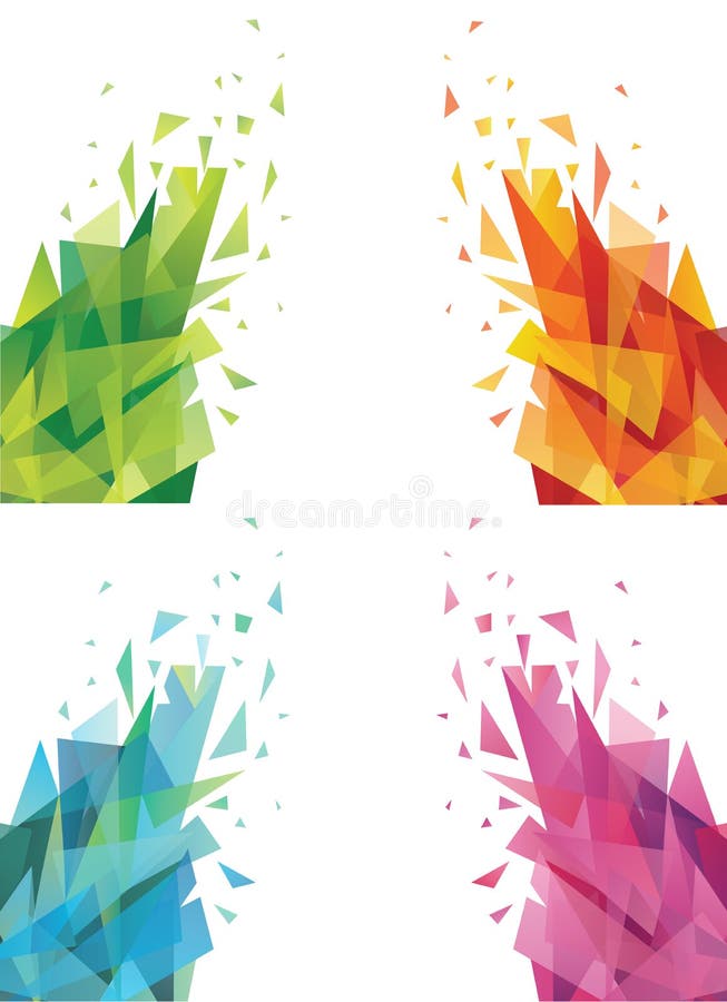 Abstract Shatter Destruction Background. Broken Debris Pieces, Black ...