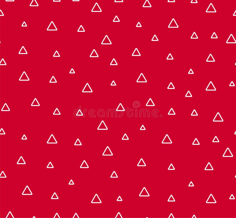 Triangles Abctract Seamless Pattern. Red Background with Geometric ...