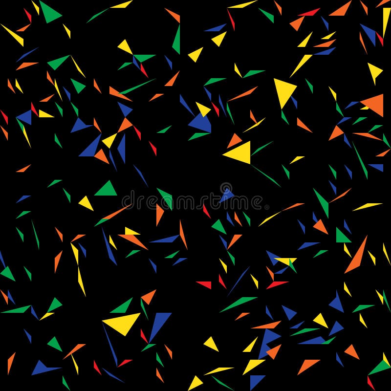 Triangles Abstract Confetti Pattern Stock Vector - Illustration of ...