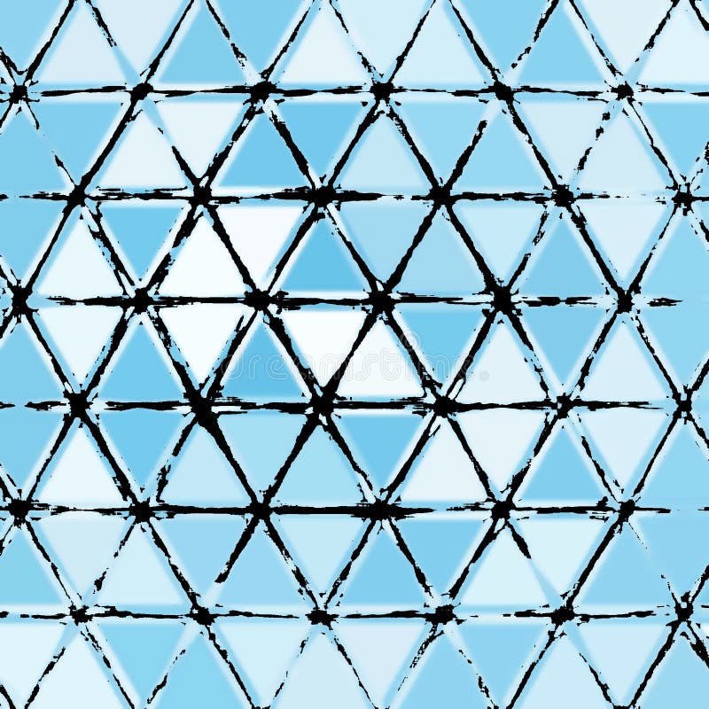 Triangles Blue, Black and White Abstract Pattern Stock Illustration ...