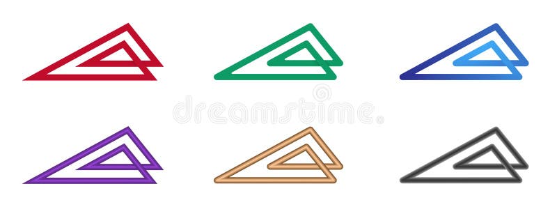 Two Triangles are United into One Figure by a Closed Line. Can Be Used ...