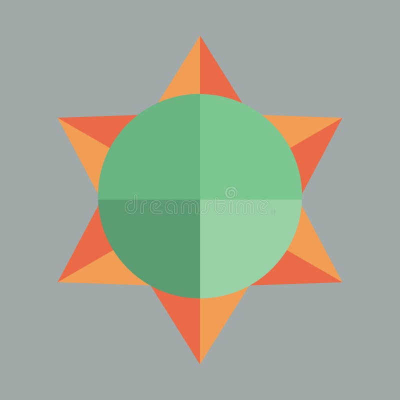 Triangles and Circle. Vector Illustration Decorative Design Stock ...