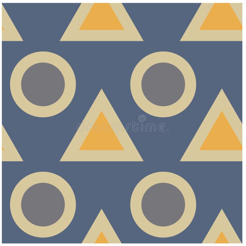 Triangles and Circles Fat and Solid Seamless Pattern Stock Vector ...