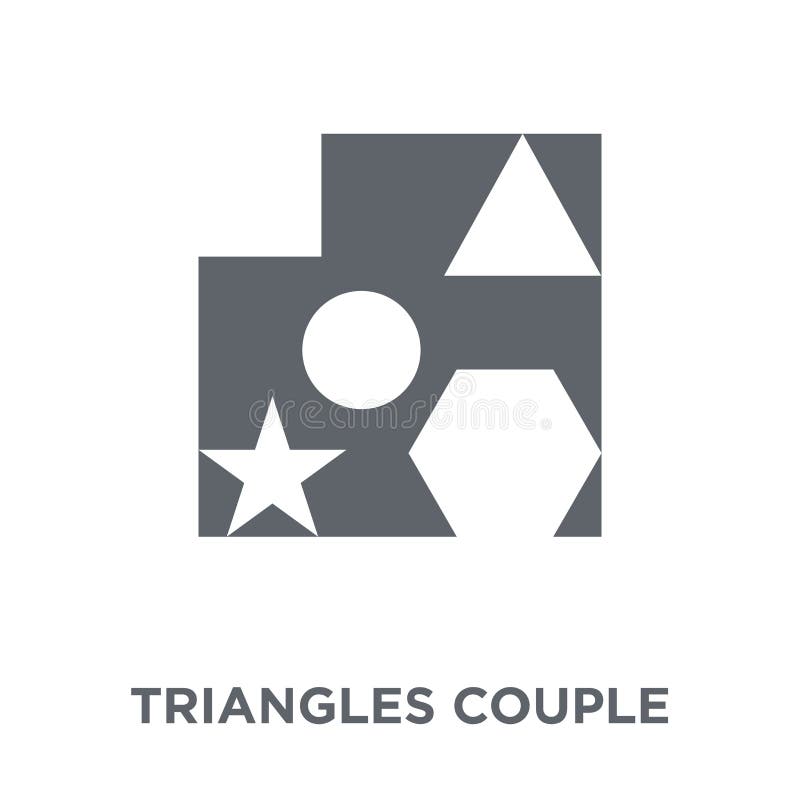 Triangles Couple Icon on White Background. Simple Element Illustration ...