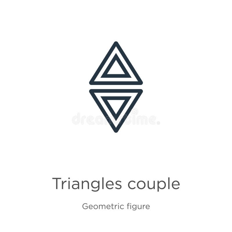 Triangles Couple Icon Vector. Trendy Flat Triangles Couple Icon from ...